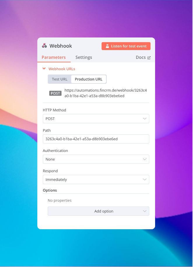📘 Webhook Einrichten And Oauth2 Zugriff Zu Fincrm In N8n Schritt Für